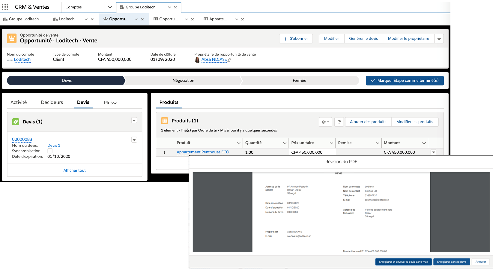 Sales Cloud - Loditech